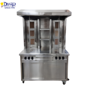 Buy Stainless Steel Double Gas Shawerma Machine Online | Fabrication In ...